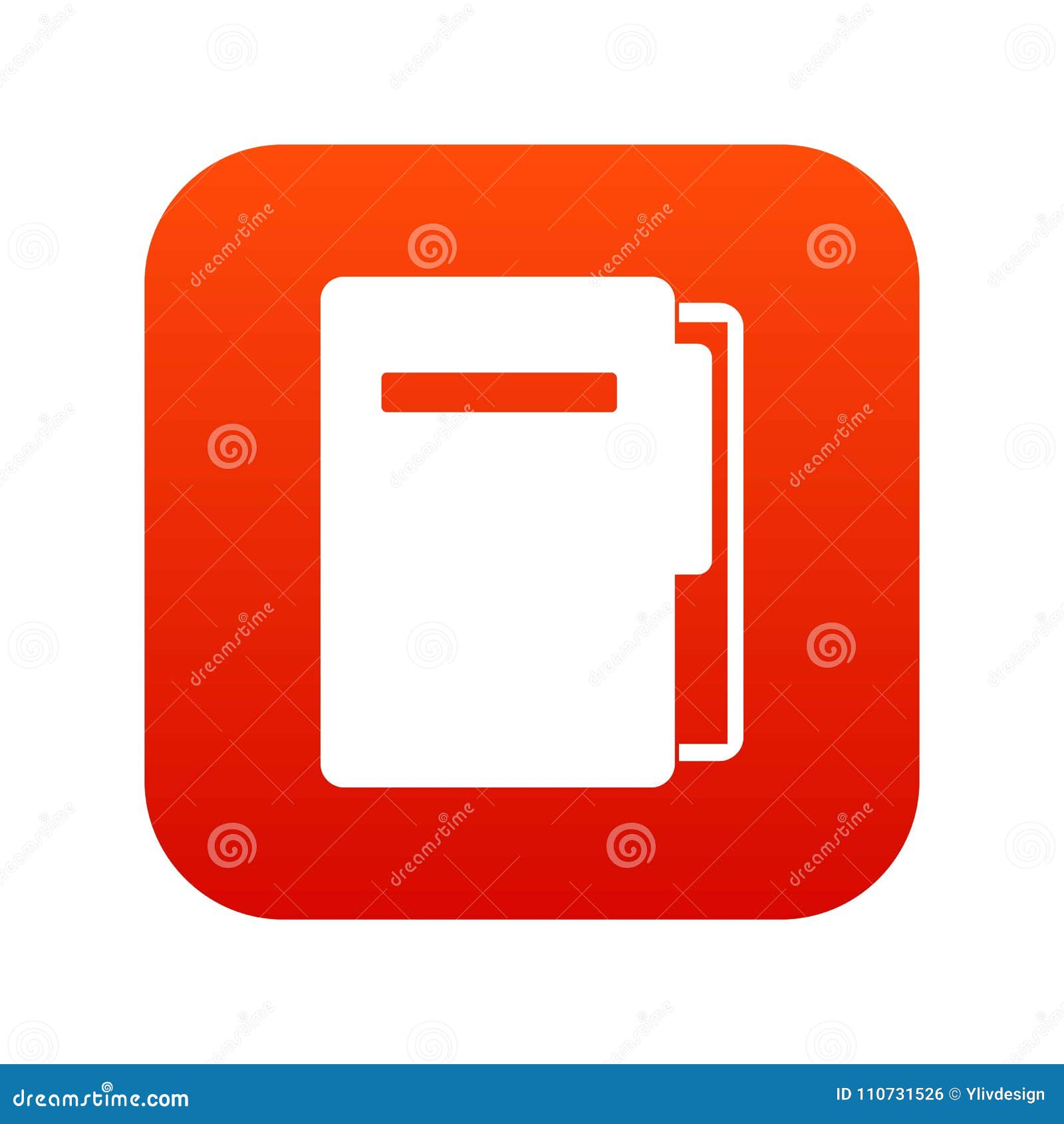 File Folder Icon Digital Red Stock Vector - Illustration of accounting ...