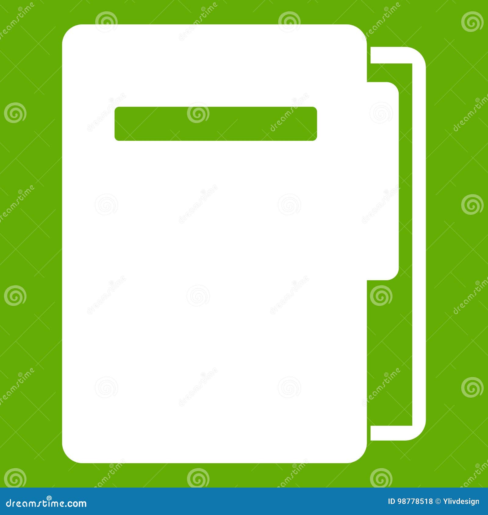 File folder icon green stock vector. Illustration of organize - 98778518