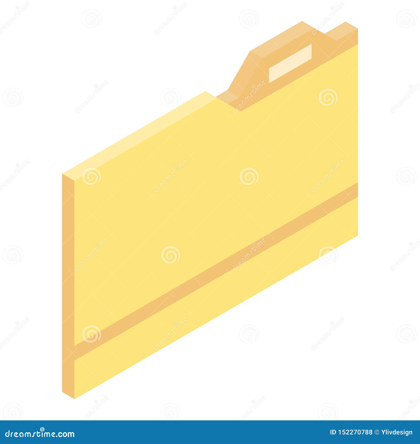 File Folder Icon, Isometric Style Stock Vector - Illustration of ...