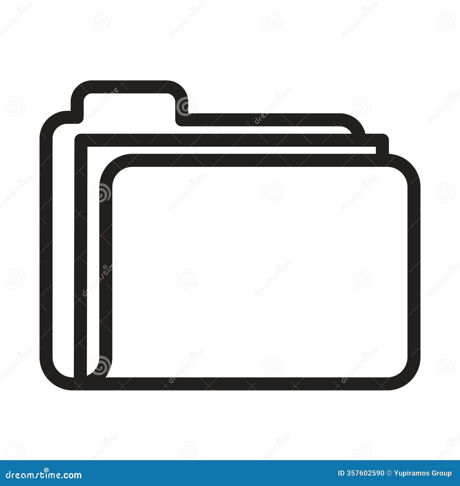 File folder icon stock vector. Illustration of paperwork - 357602590