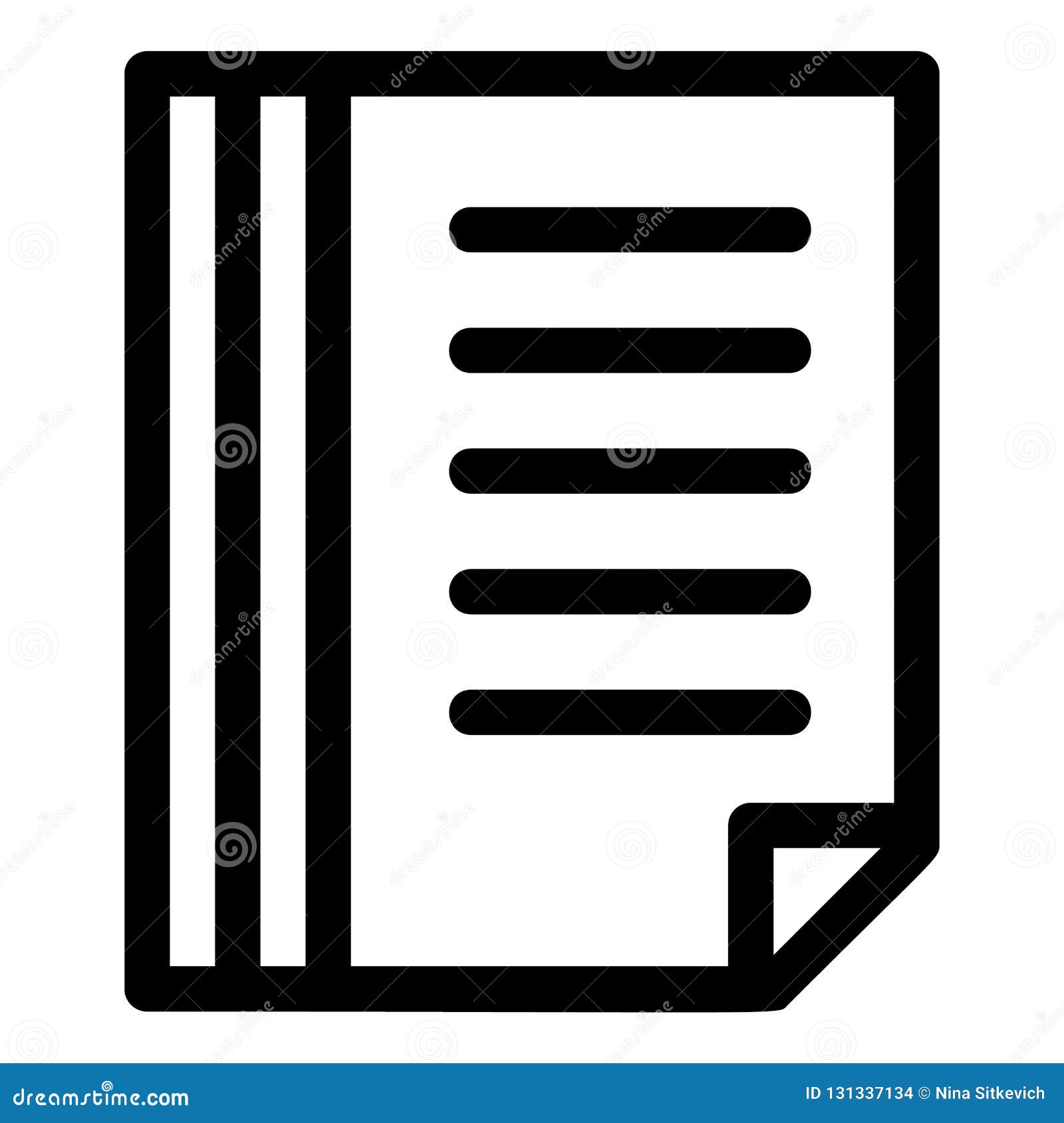 File Folder Icon, Outline Style Stock Vector - Illustration of concept ...