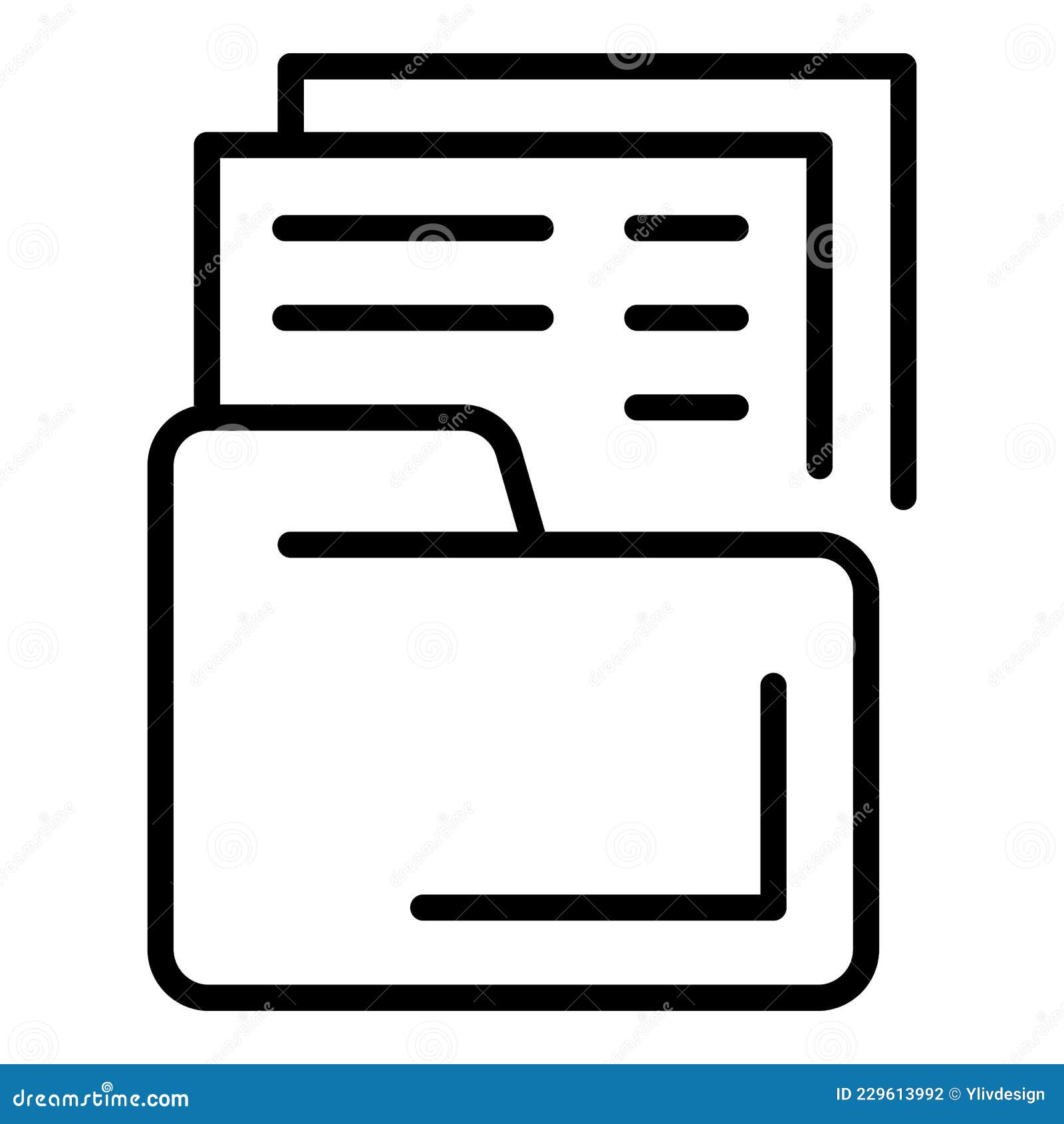 File Folder Icon Outline Vector. Organize Document Stock Illustration ...