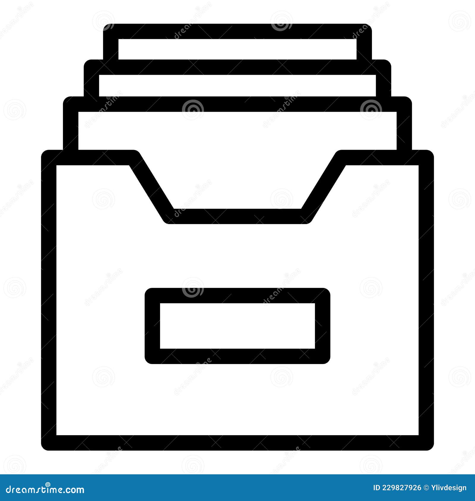 File Folder Icon Outline Vector. Portfolio Document Stock Vector ...