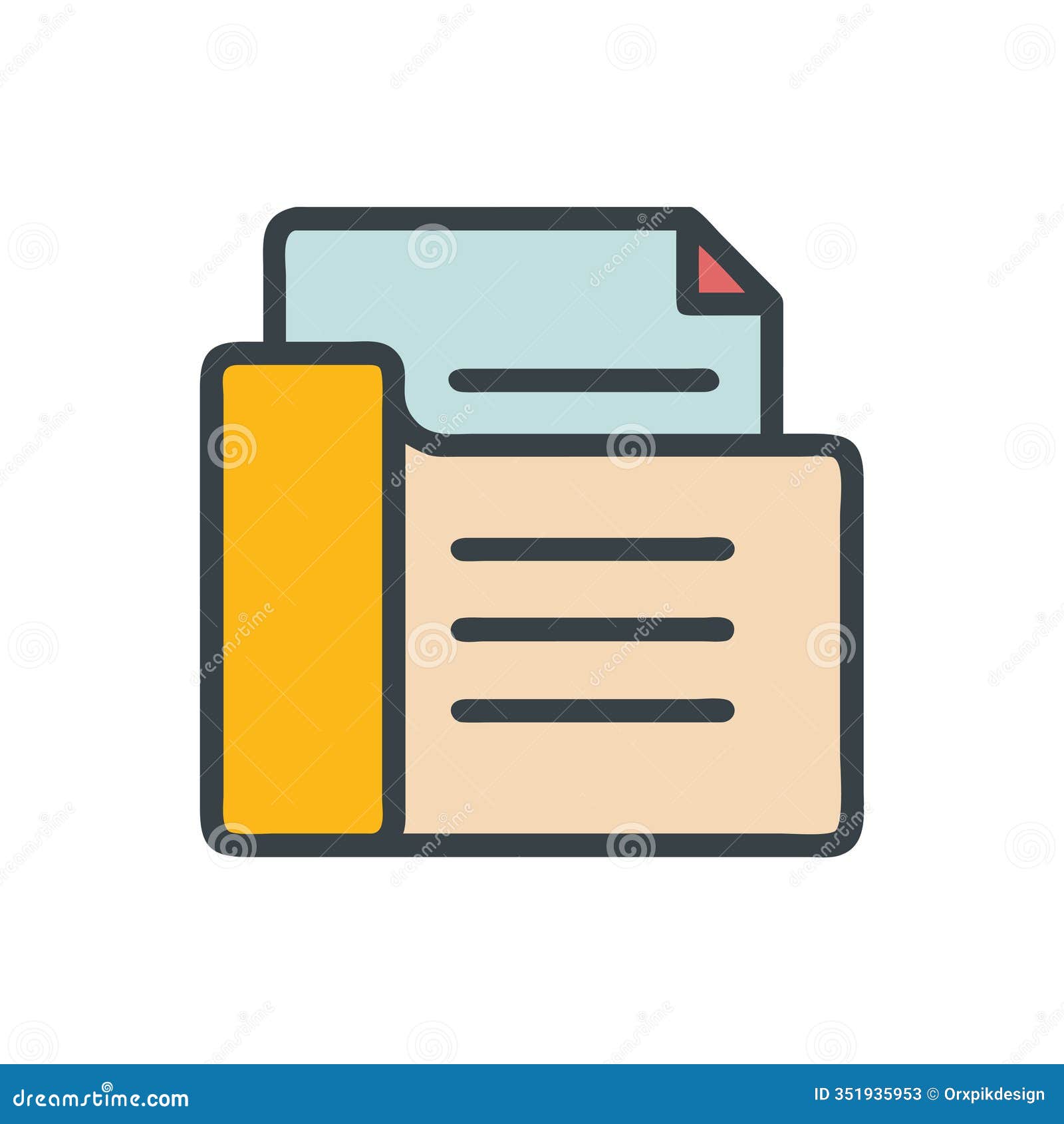 File Folder Icon for Organization Stock Vector - Illustration of ...