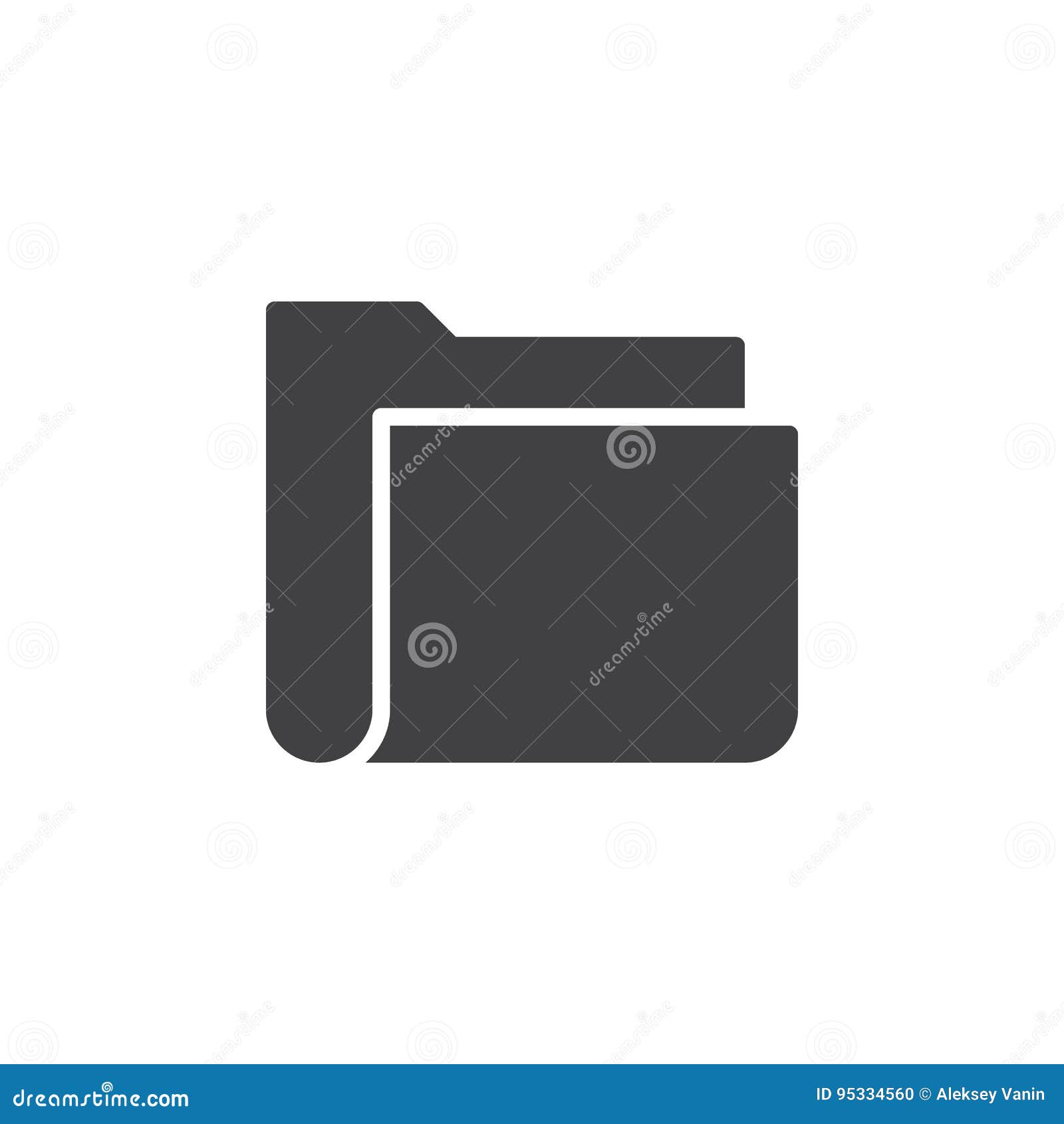 File Folder Icon Vector, Filled Flat Sign, Solid Pictogram Isolated on ...