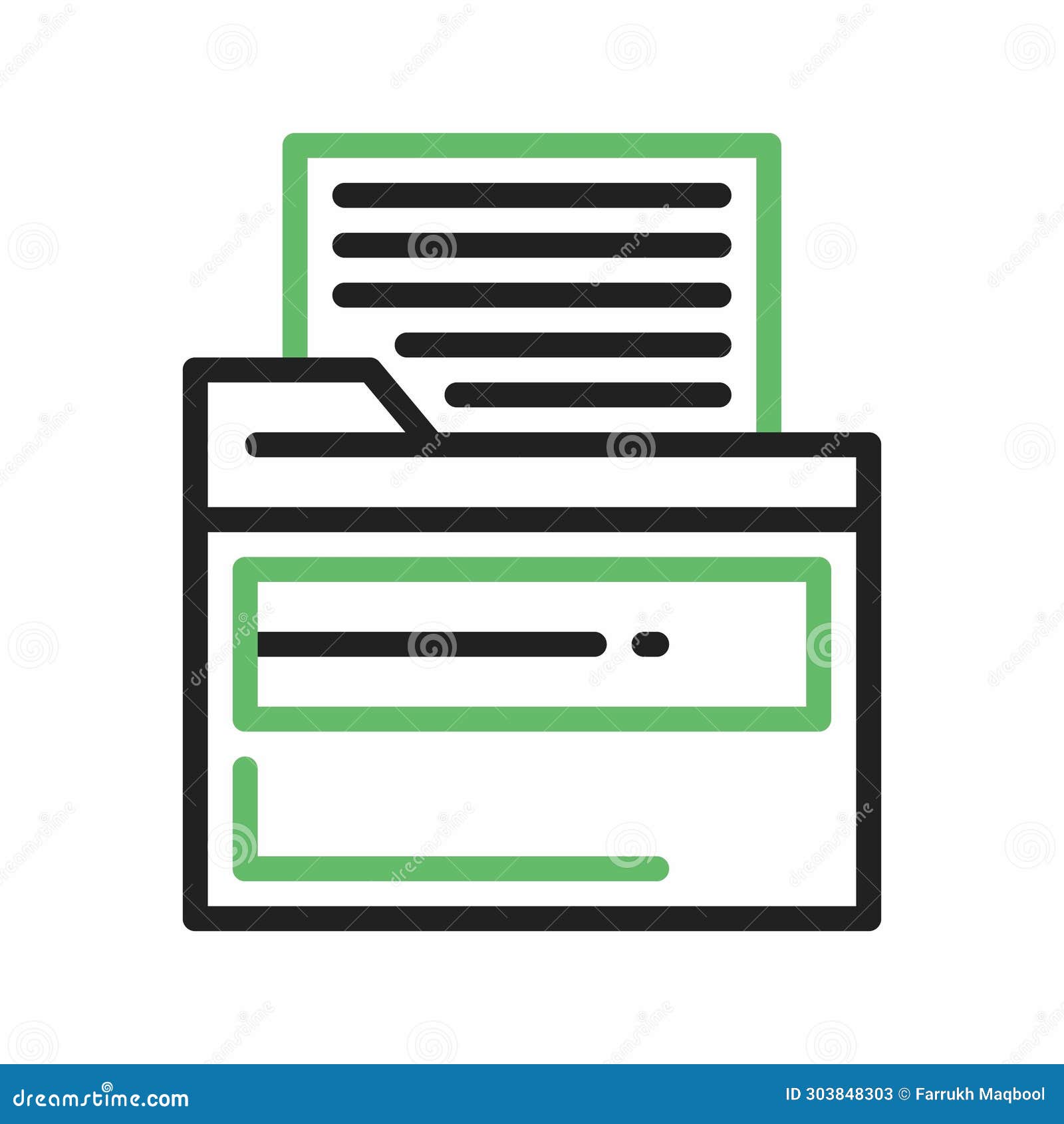 File in Folder Icon Vector Image. Stock Vector - Illustration of ...