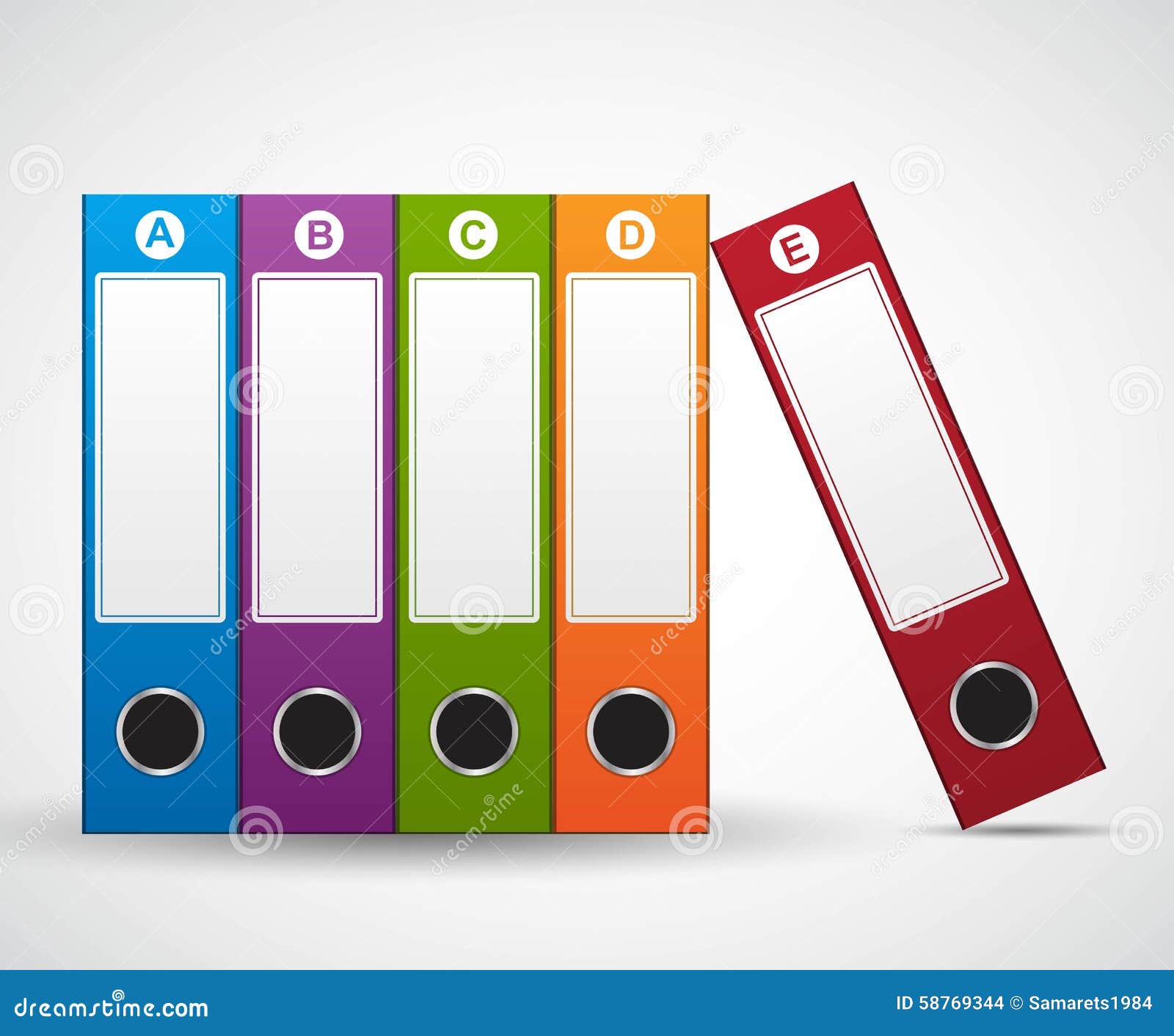 File Folder Infographic Design Template. Stock Vector - Illustration of ...