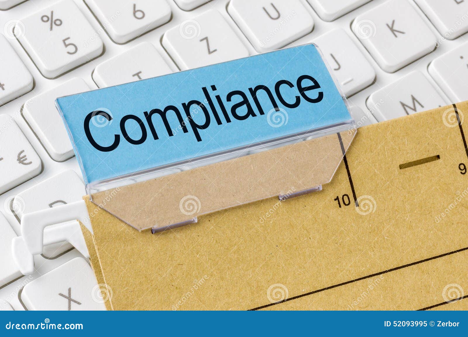 File Folder Labeled with Compliance Stock Image - Image of folder ...