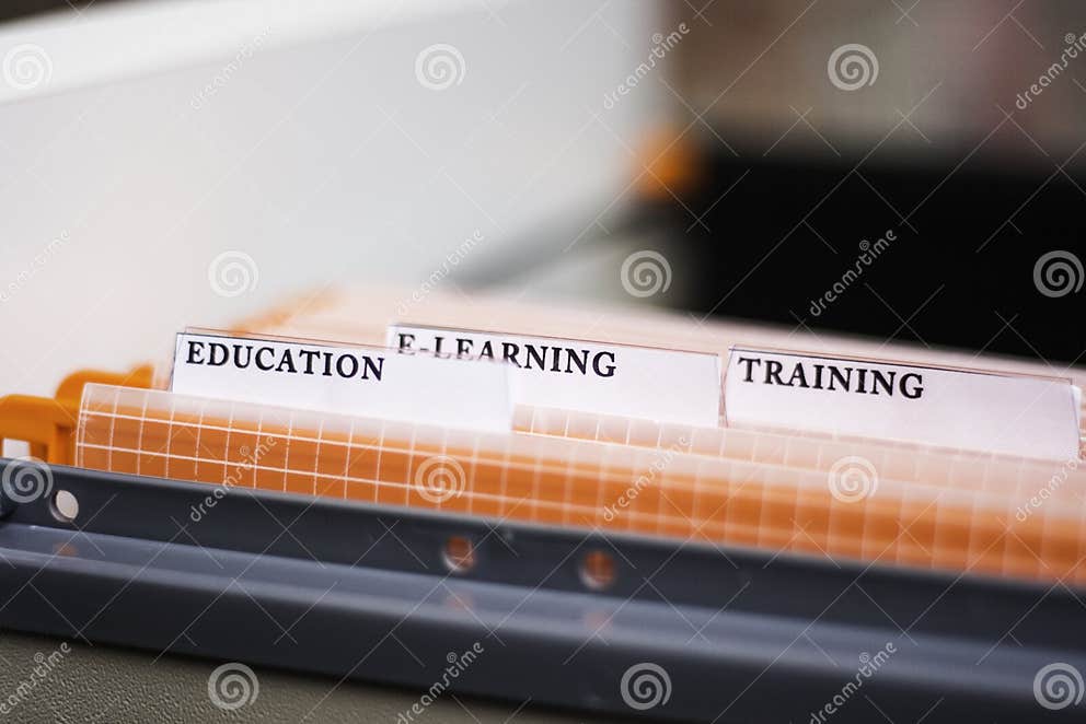 File Folder Labeled Education Stock Image - Image of folder, cabinet ...