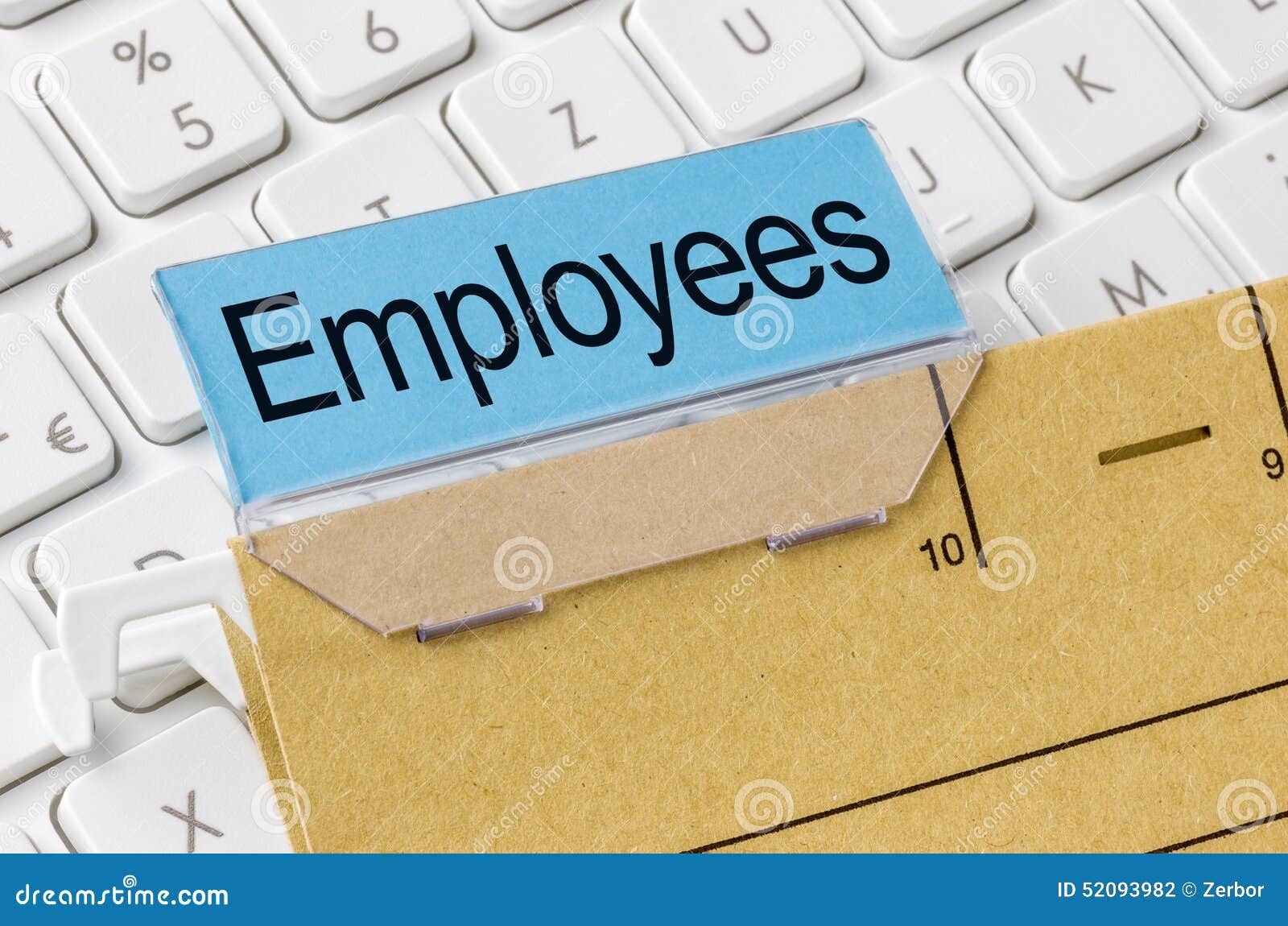 File Folder Labeled with Employees Stock Photo - Image of office, notes ...