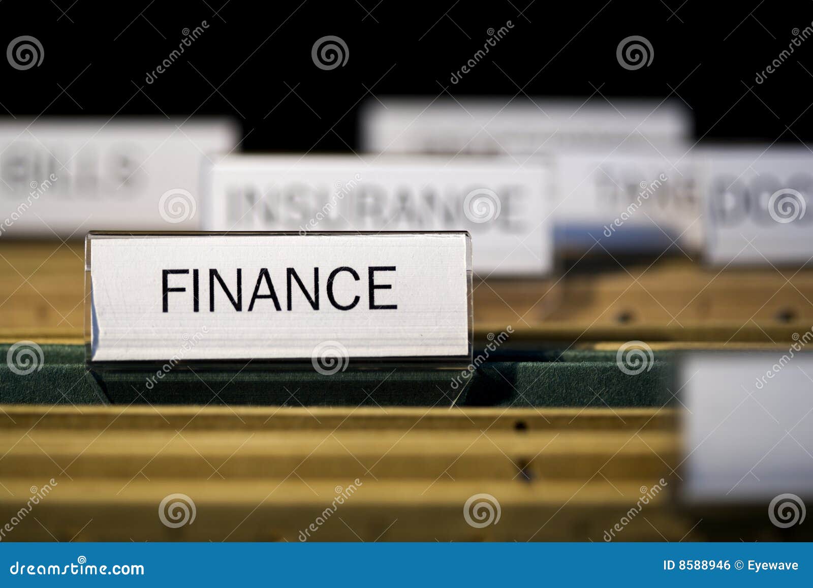 File Folder Labeled Finance Stock Photo - Image of focus, finance: 8588946