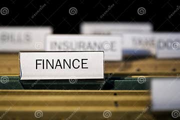 File Folder Labeled Finance Stock Photo - Image of focus, finance: 8588946