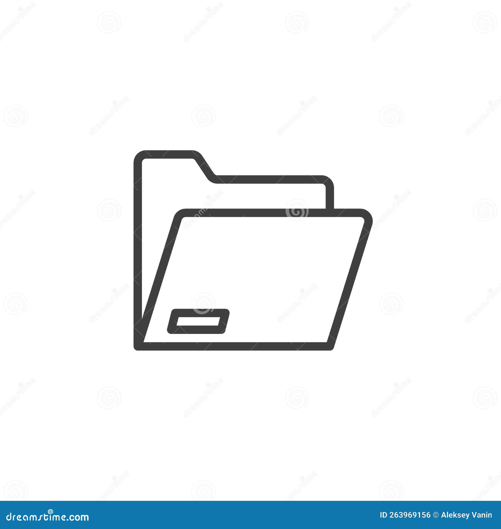 File folder line icon stock vector. Illustration of symbol - 263969156