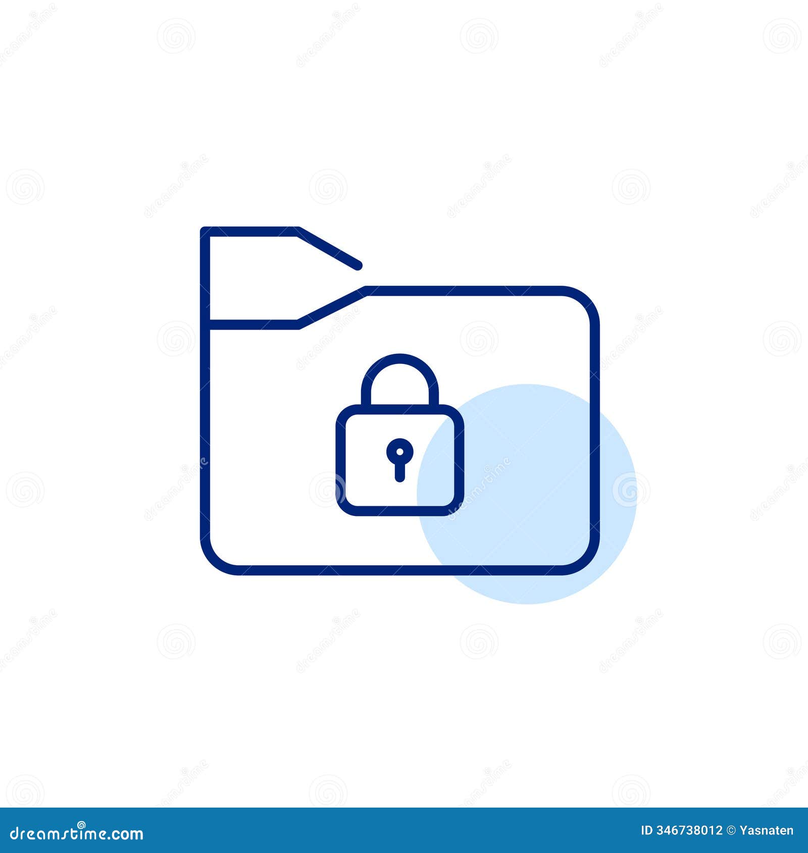 File Folder with Lock. Protected Document, Locking Important Documents ...