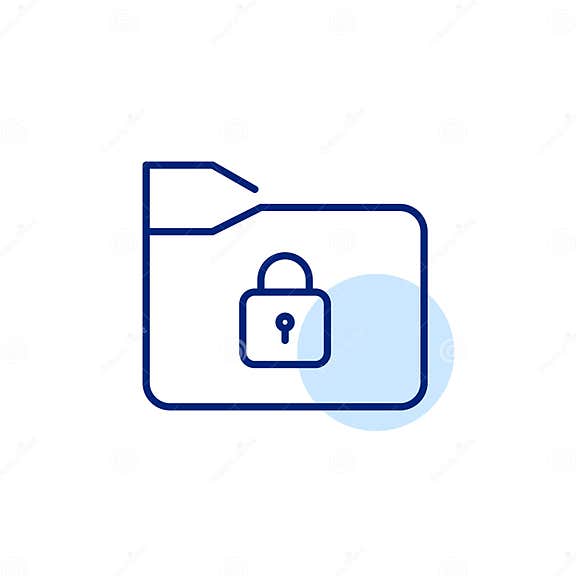 File Folder with Lock. Protected Document, Locking Important Documents ...