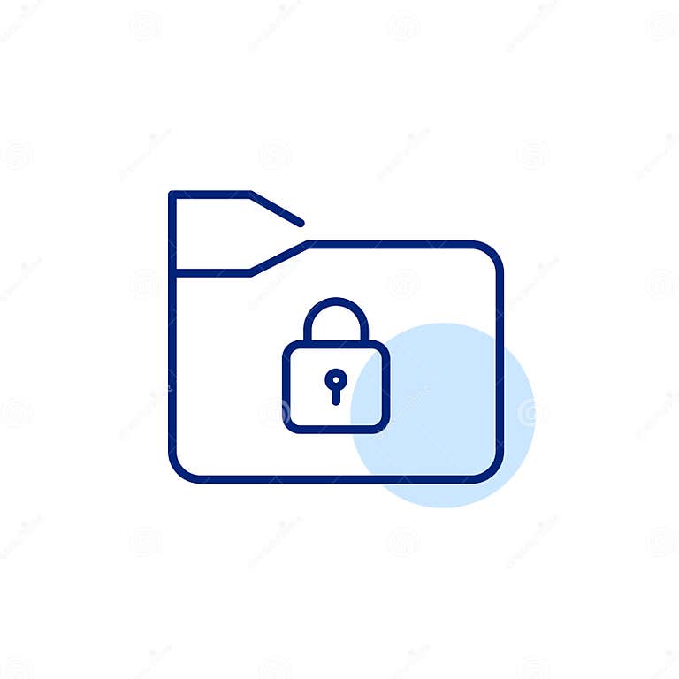 File Folder with Lock. Protected Document, Locking Important Documents ...