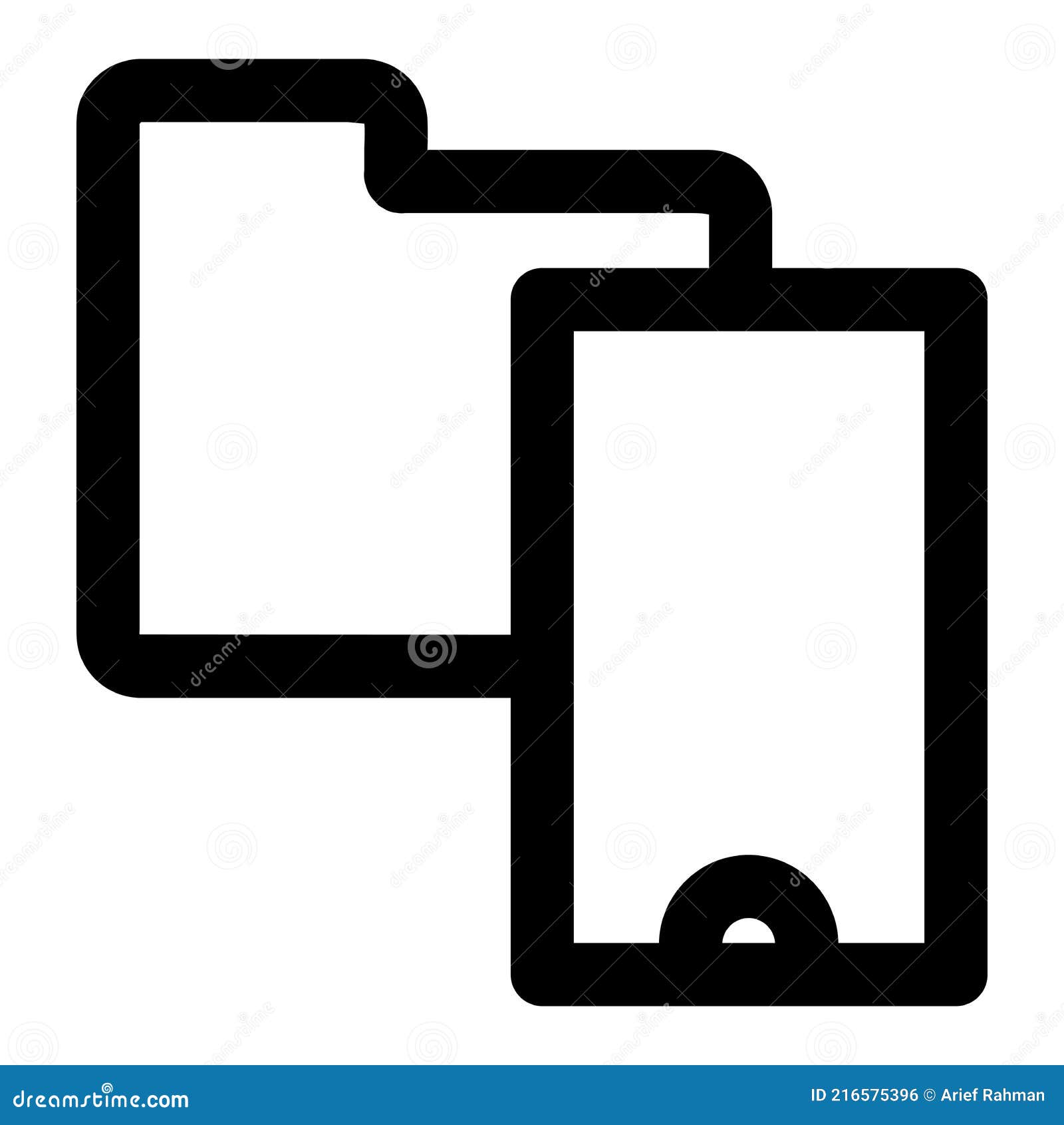 File Folder with Mobile Phone Icon. File Folder Illustration. Flat ...