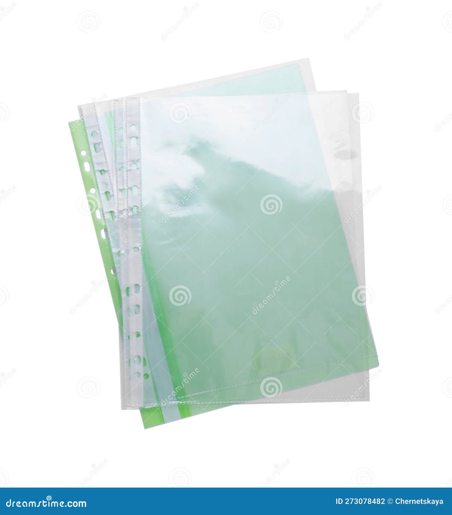 File Folder with Punched Pockets Isolated on White, Top View Stock ...