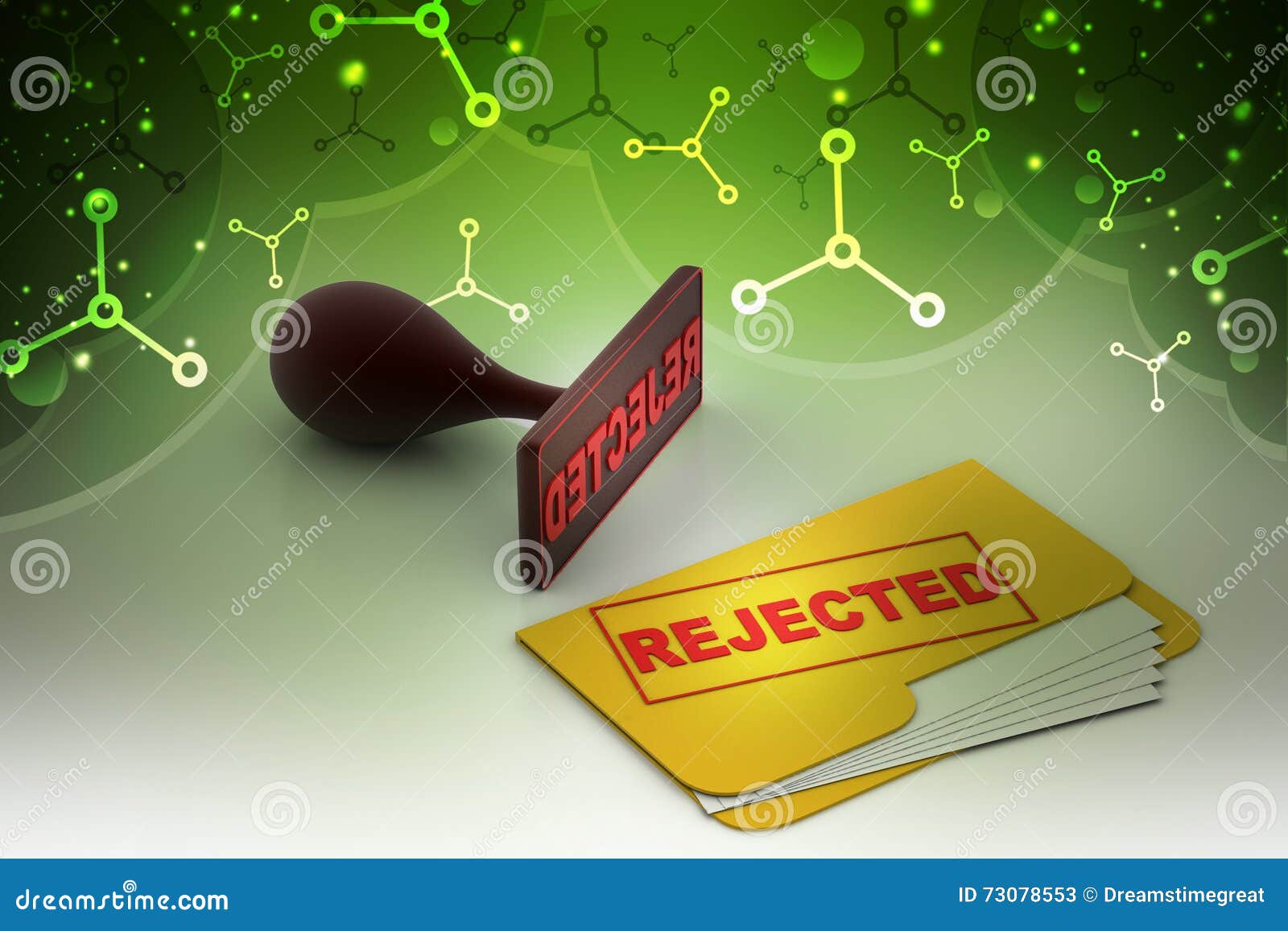 File Folder Rejection Concept Stock Illustration - Illustration of ...
