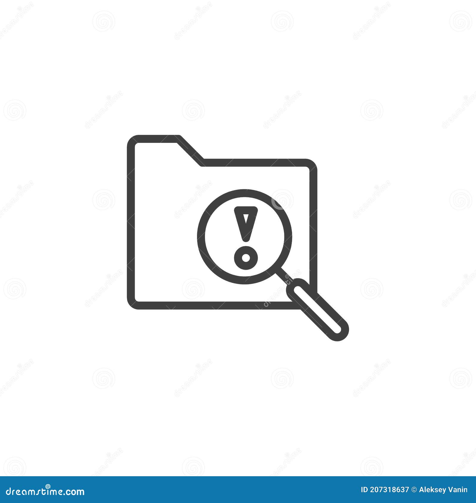 File folder scan line icon stock illustration. Illustration of editable ...