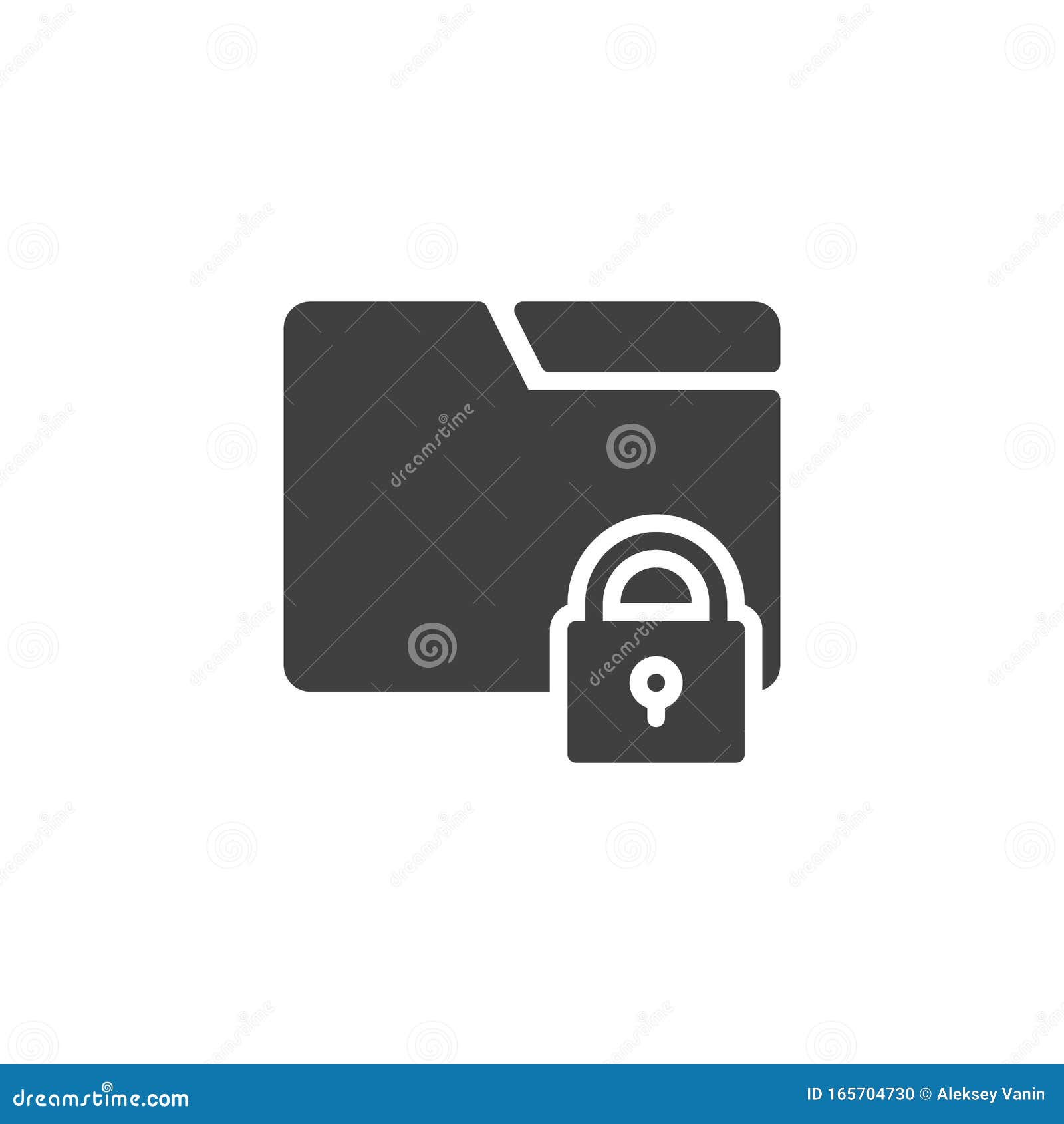 File Folder Security Vector Icon Stock Vector - Illustration of ...