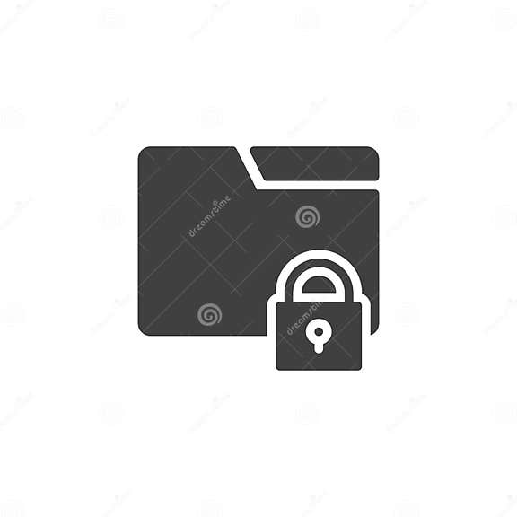 File Folder Security Vector Icon Stock Vector - Illustration of ...