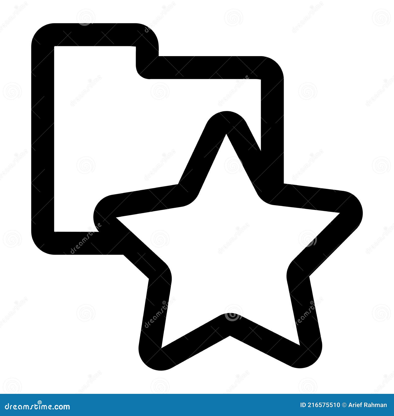 File Folder with Star Icon. File Folder Illustration. Flat Vector Icon ...