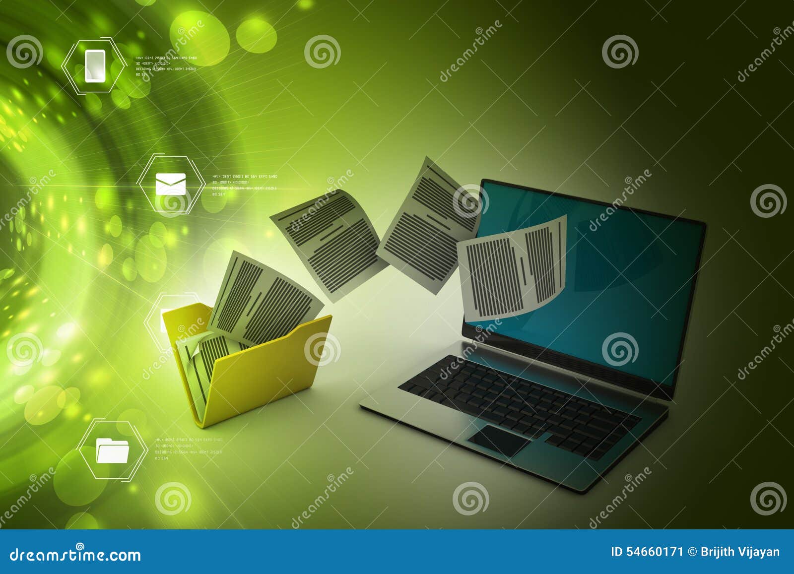 File folder transfer stock illustration. Illustration of downloading ...