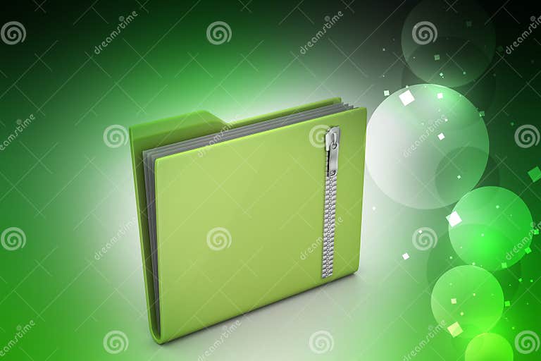File folder with zip stock illustration. Illustration of paper - 51033219