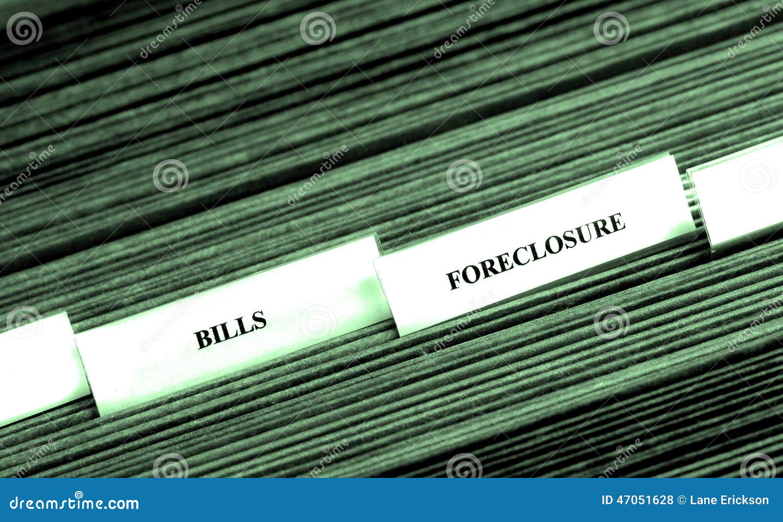 File Folders for Bills and Foreclosure Stock Photo - Image of finances ...