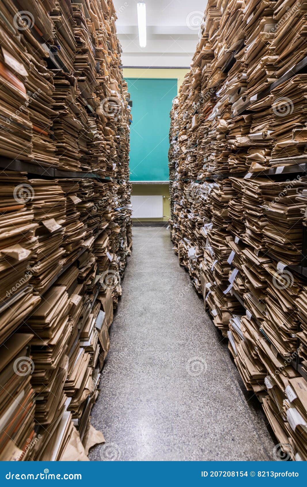 File Folders in a File Cabinet, Card Catalog , Archive Folder, Pile of ...