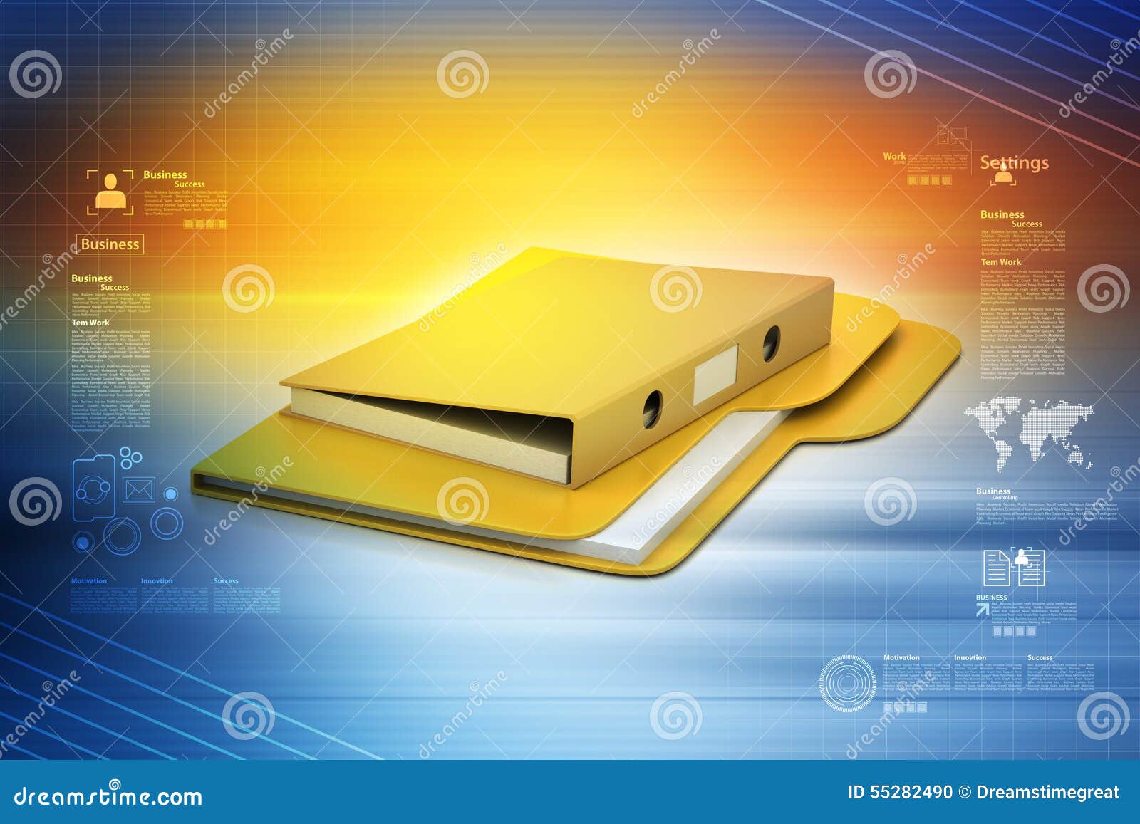 File folders stock illustration. Illustration of records - 55282490