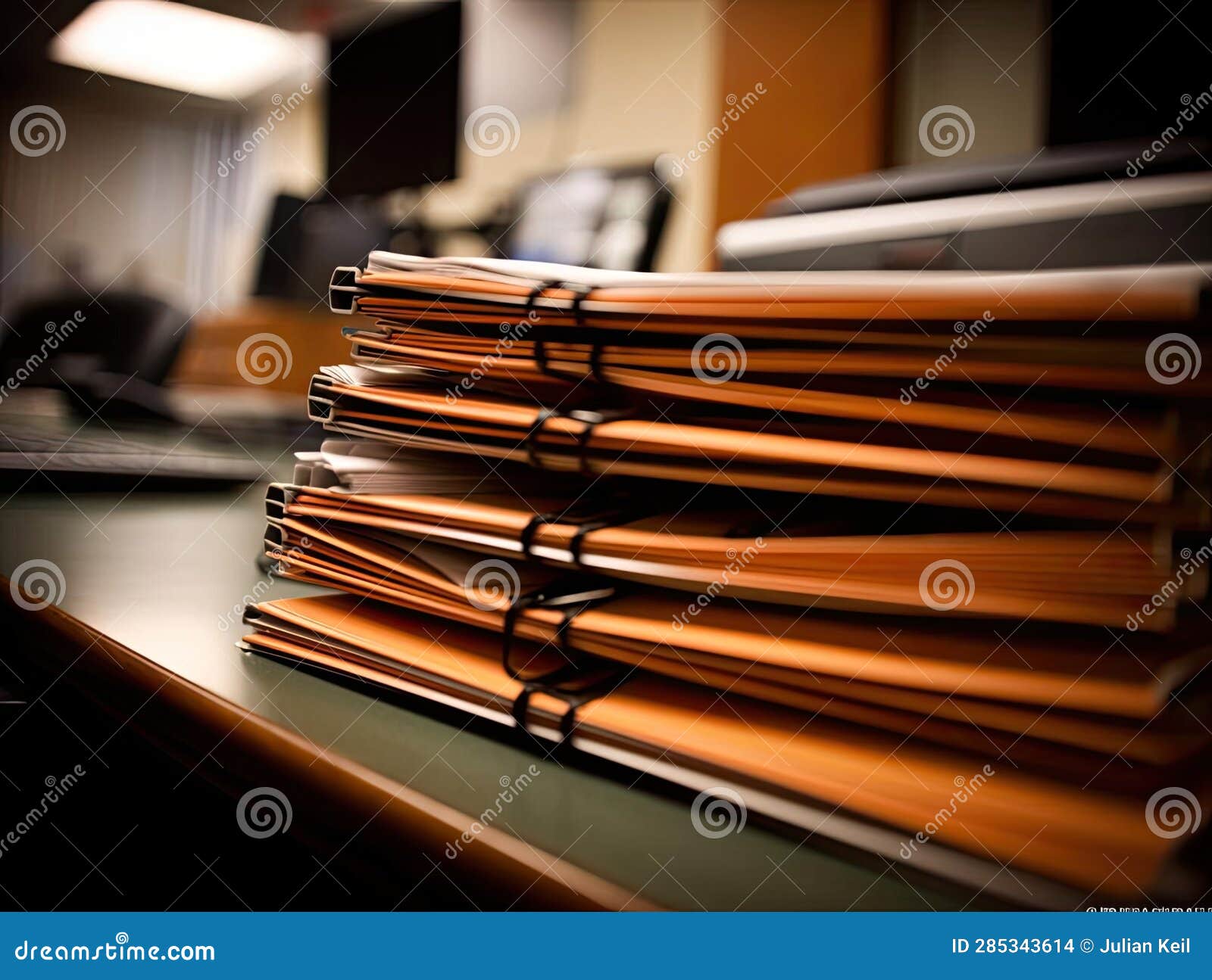 File Folders on Desk with Camera Settings Stock Illustration ...