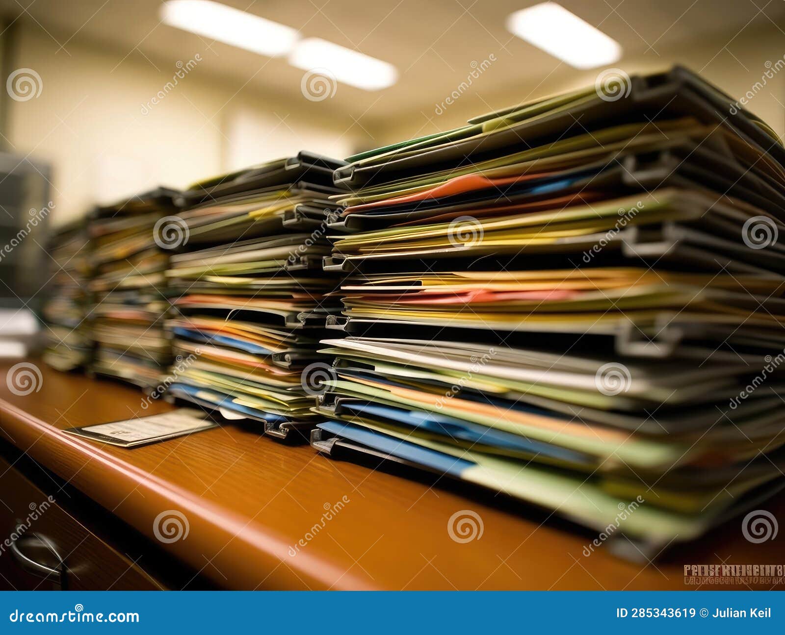 File Folders on Desk with Camera Settings Stock Illustration ...