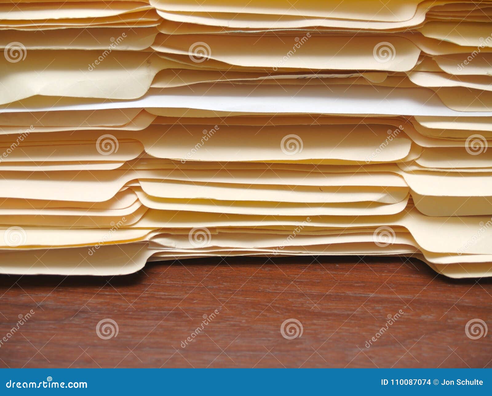 File folders on a desk stock photo. Image of reading - 110087074