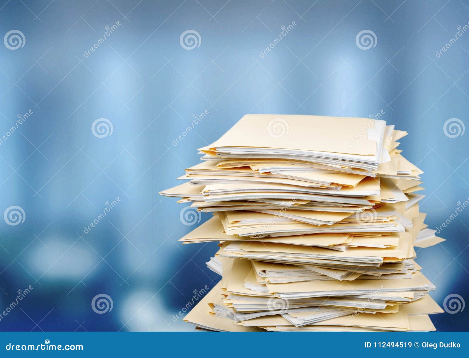 File Folders with Documents Isolated on Stock Image - Image of ...