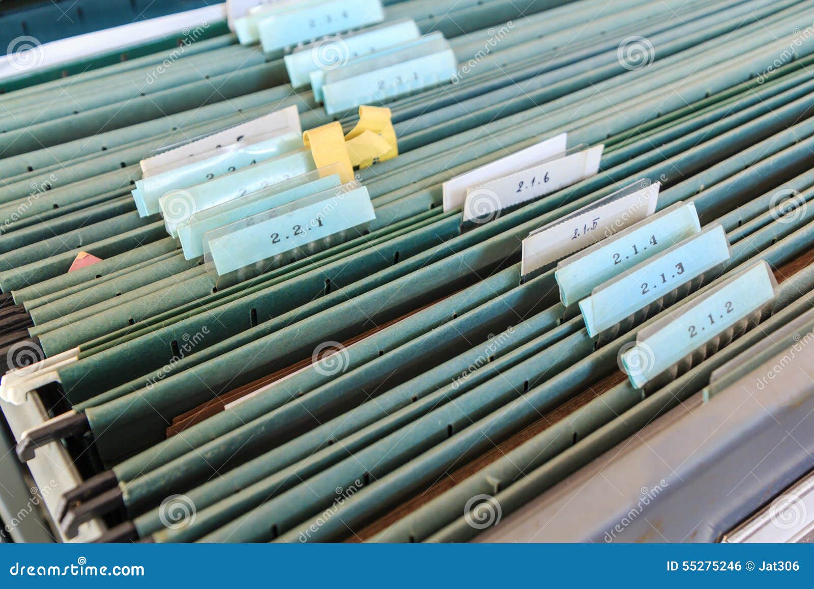 File Folders in a Filing Cabinet Stock Photo - Image of investigative ...