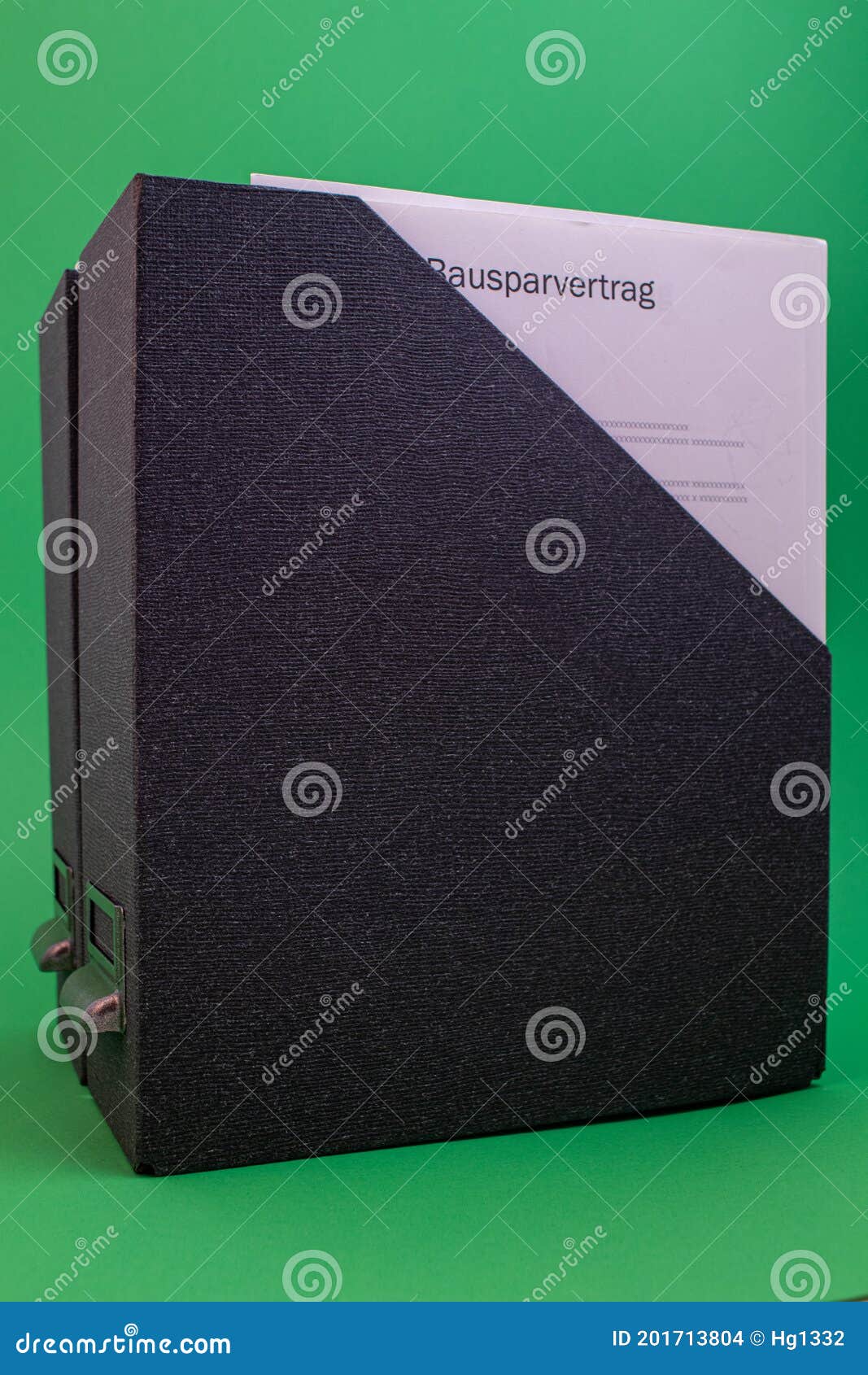 File Folders and a German Home Savings Contract Stock Photo - Image of ...