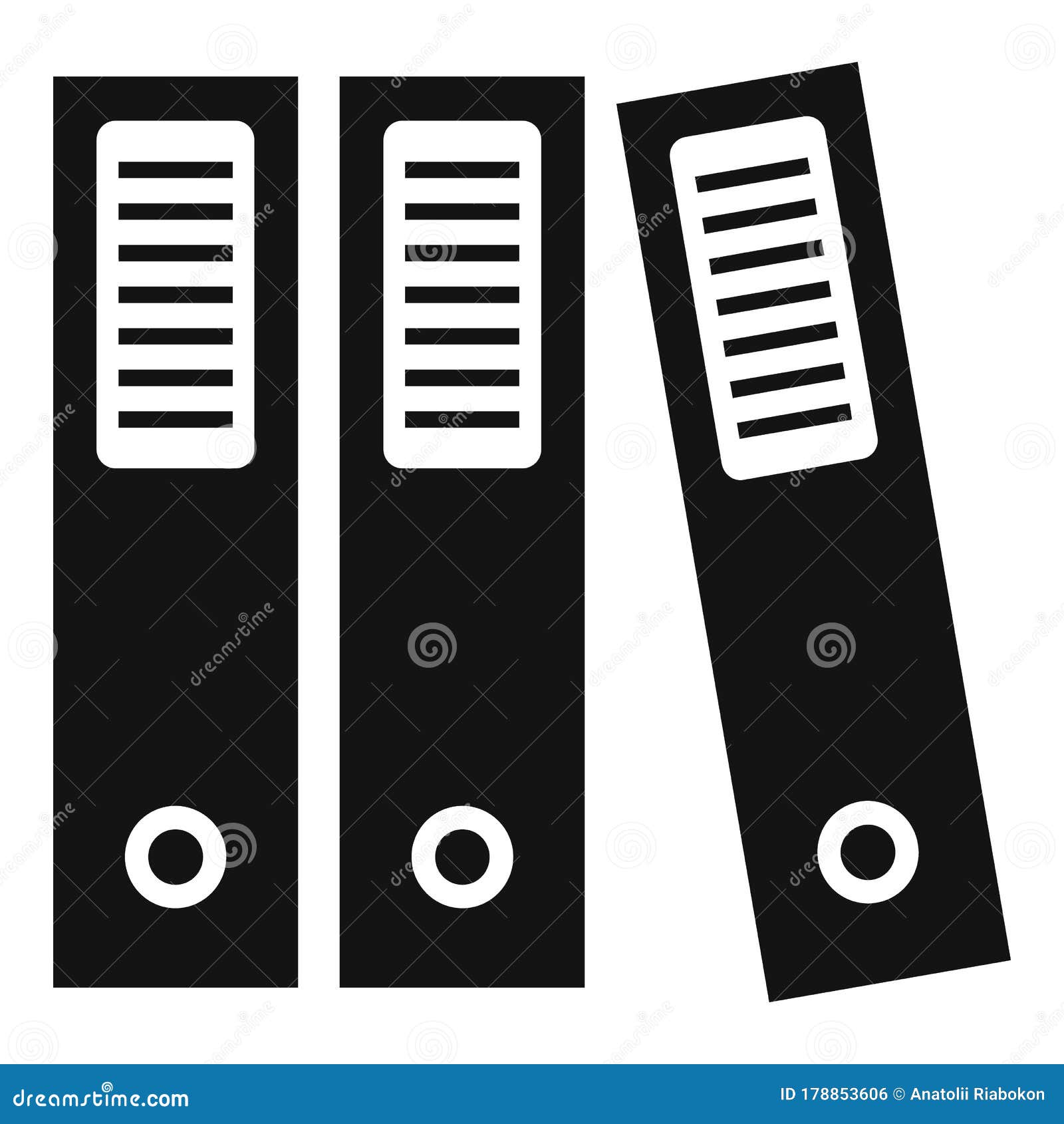 File Folders Icon, Simple Style Stock Vector - Illustration of design ...