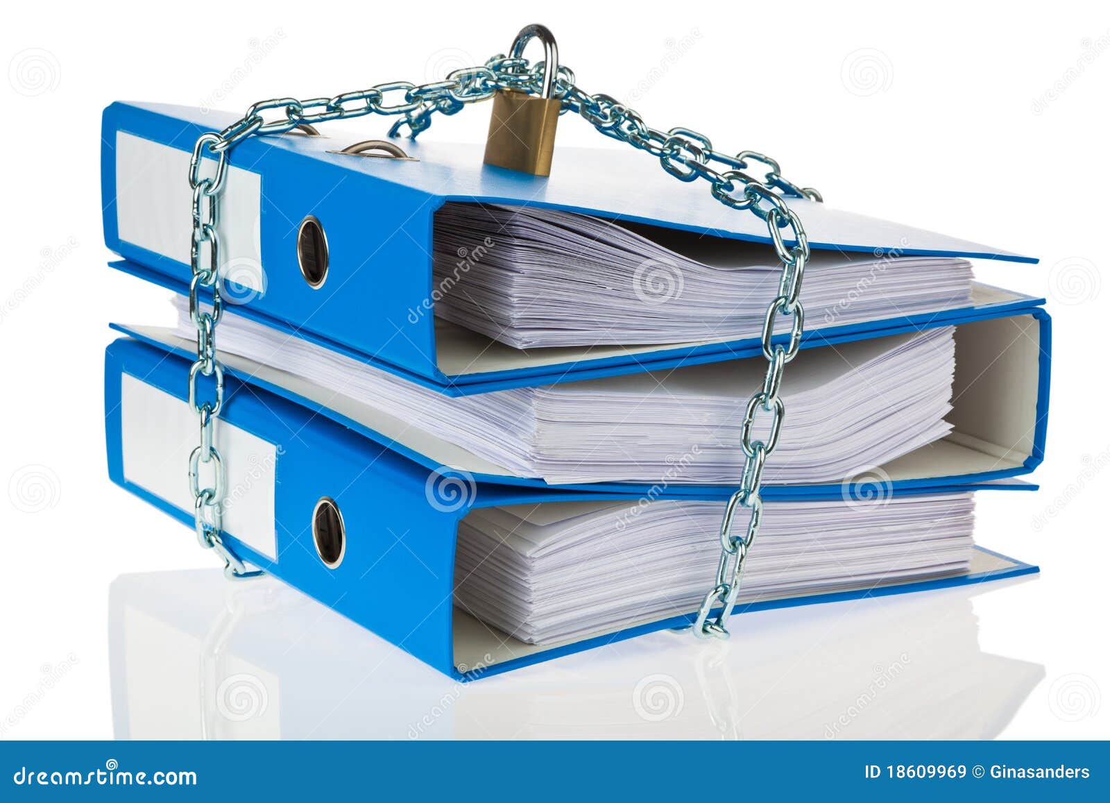 File Folders Locked with Chain Stock Image - Image of privacy, bank ...