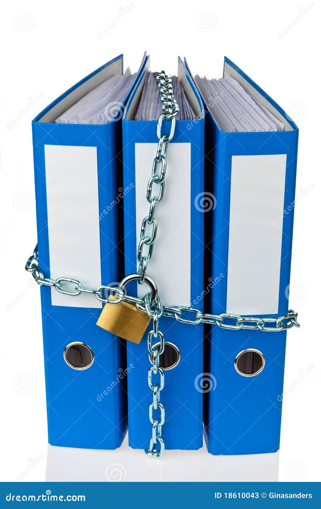 File Folders Locked with Chain Stock Image - Image of locked, file ...