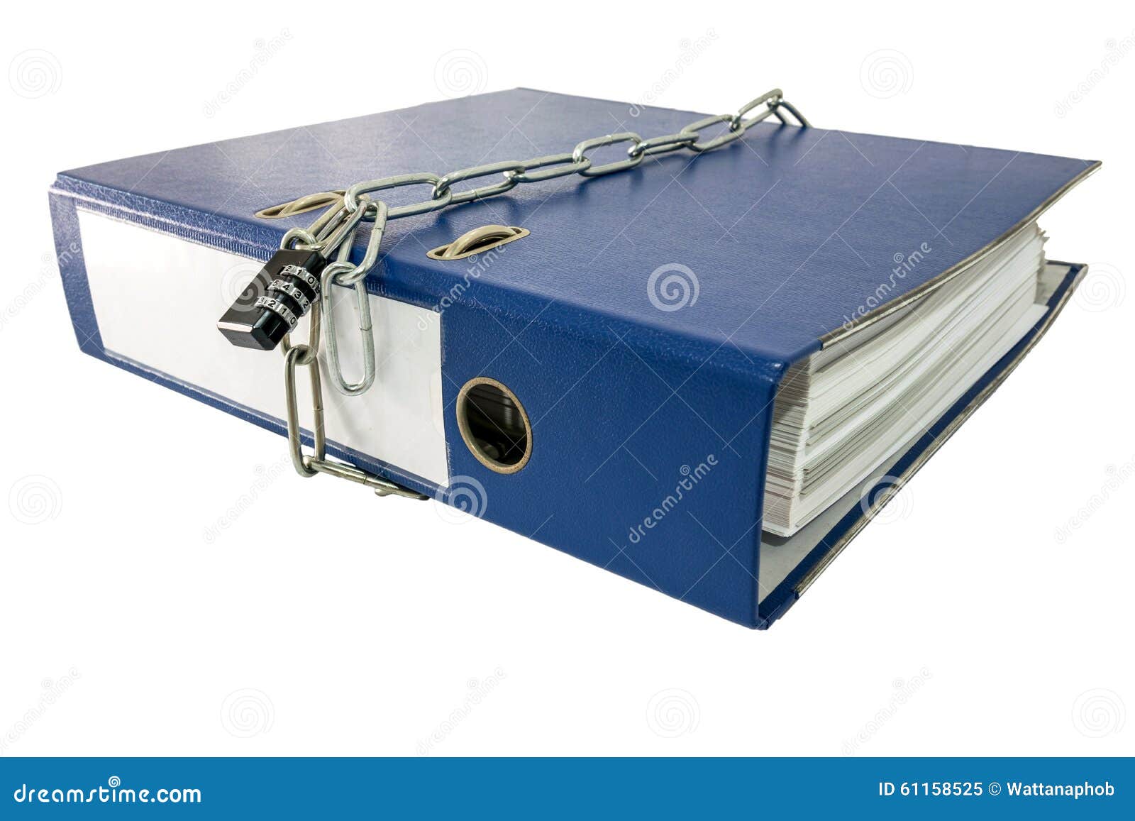 File Folders Locked with Key Chain. Stock Image - Image of balance ...