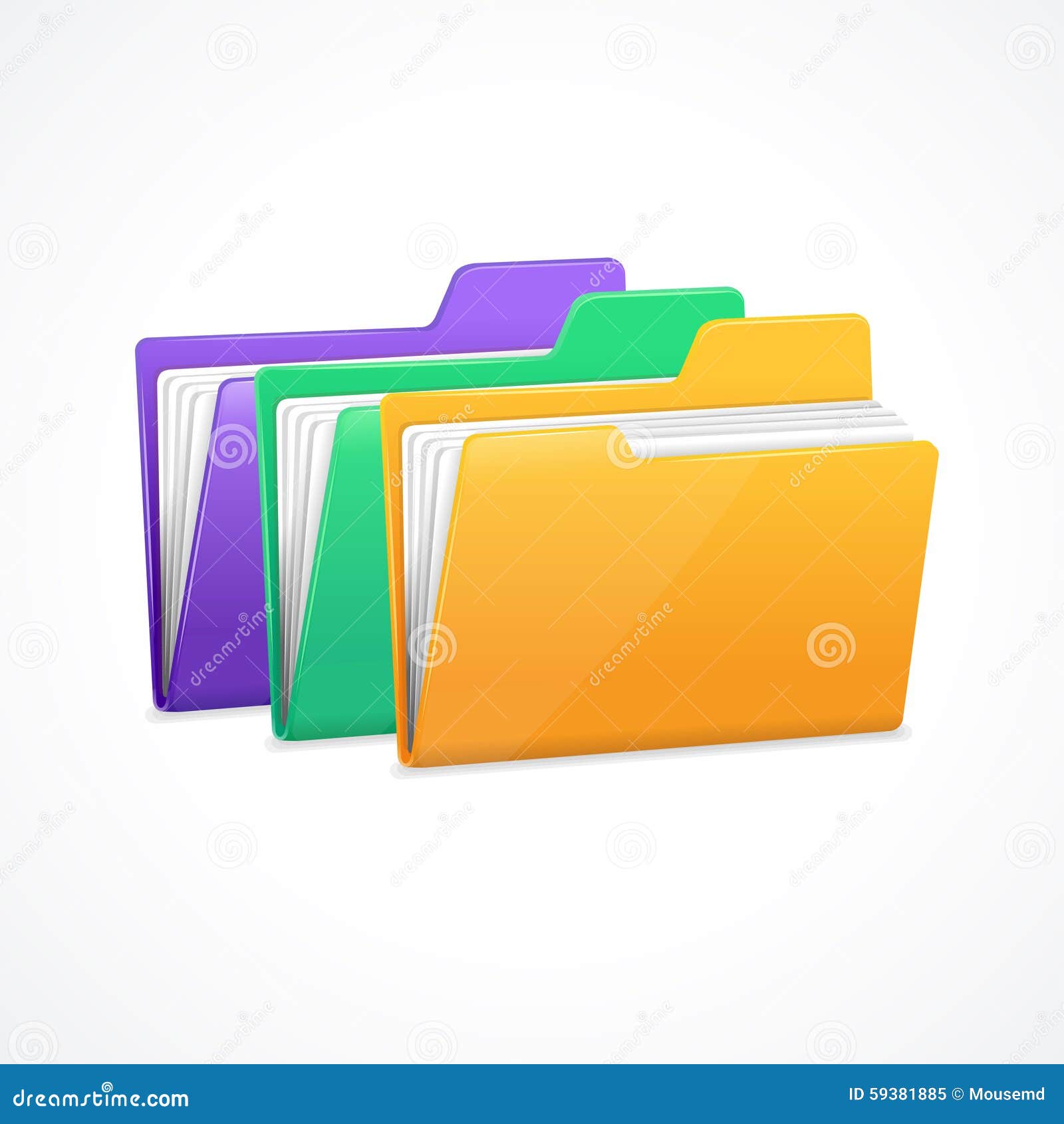 File Folders Set. Vector stock vector. Illustration of info - 59381885