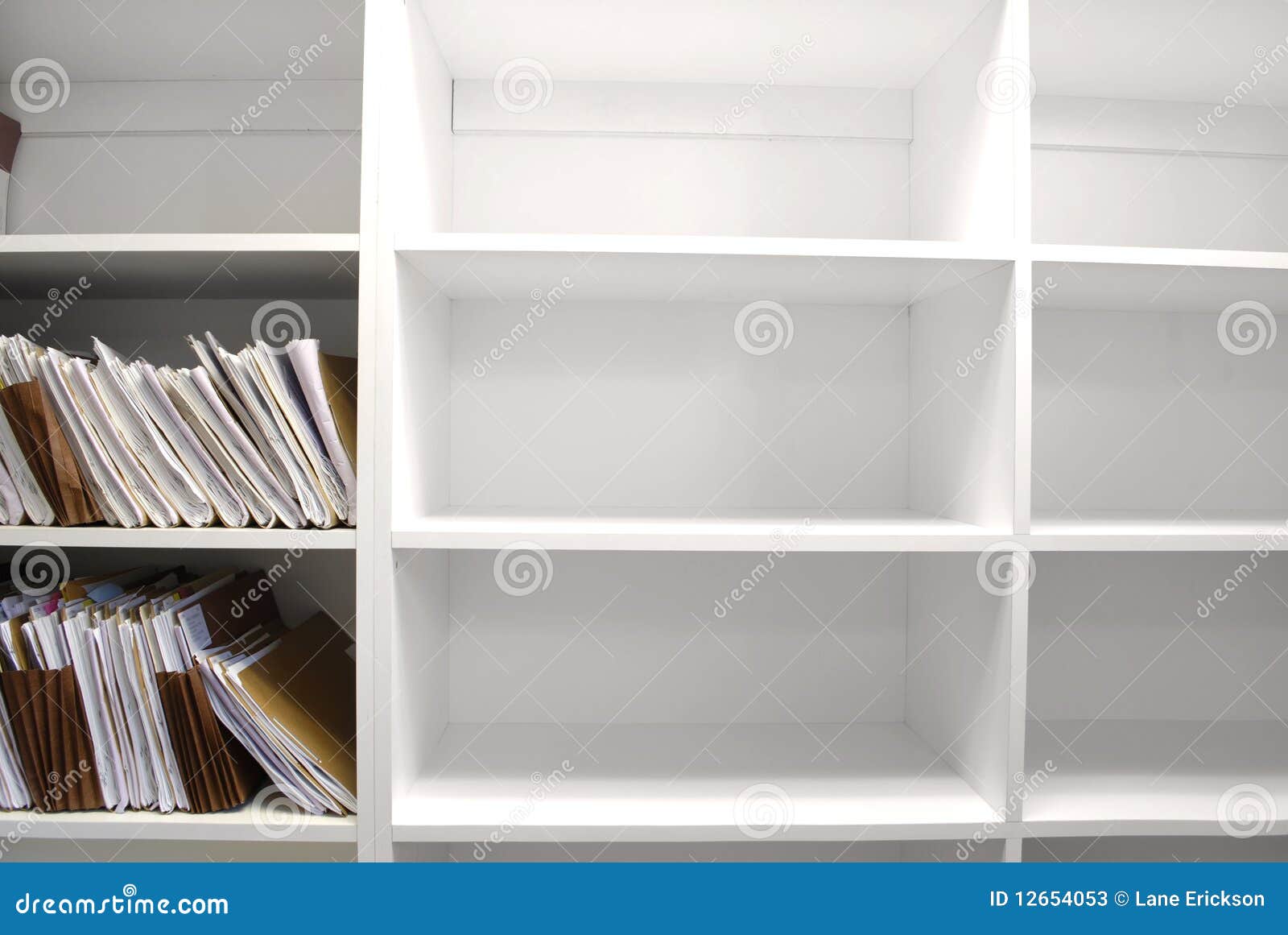 File Folders on Shelf stock image. Image of organize - 12654053