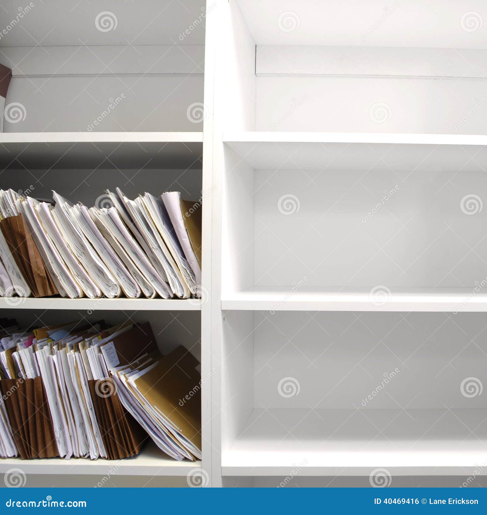 File Folders on Shelf stock photo. Image of business - 40469416