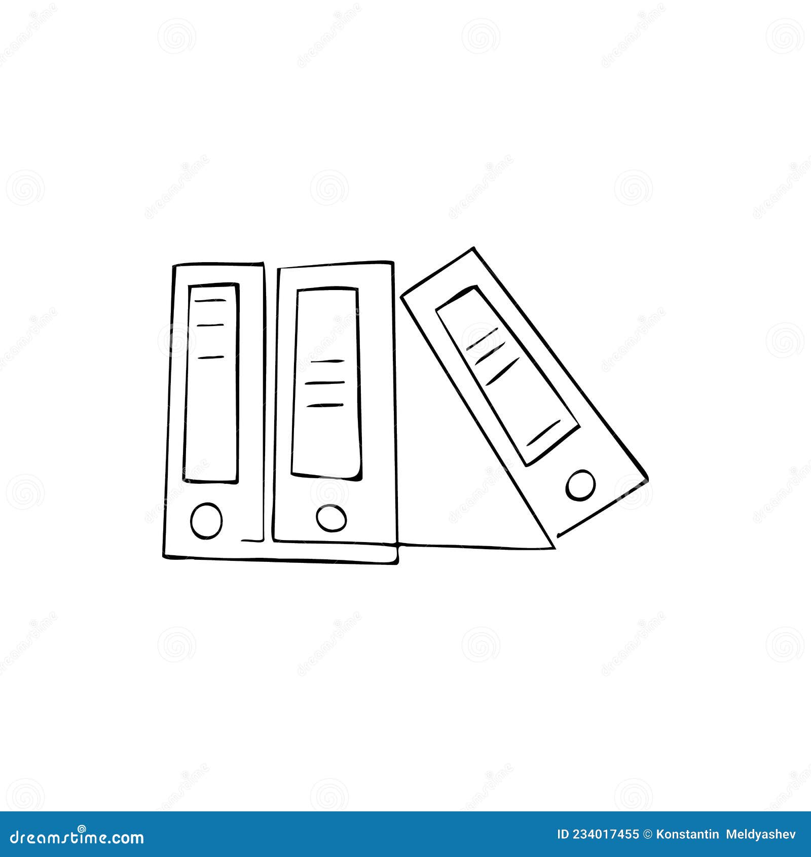 File Folders Sketch Vector Illustration Stock Vector - Illustration of ...