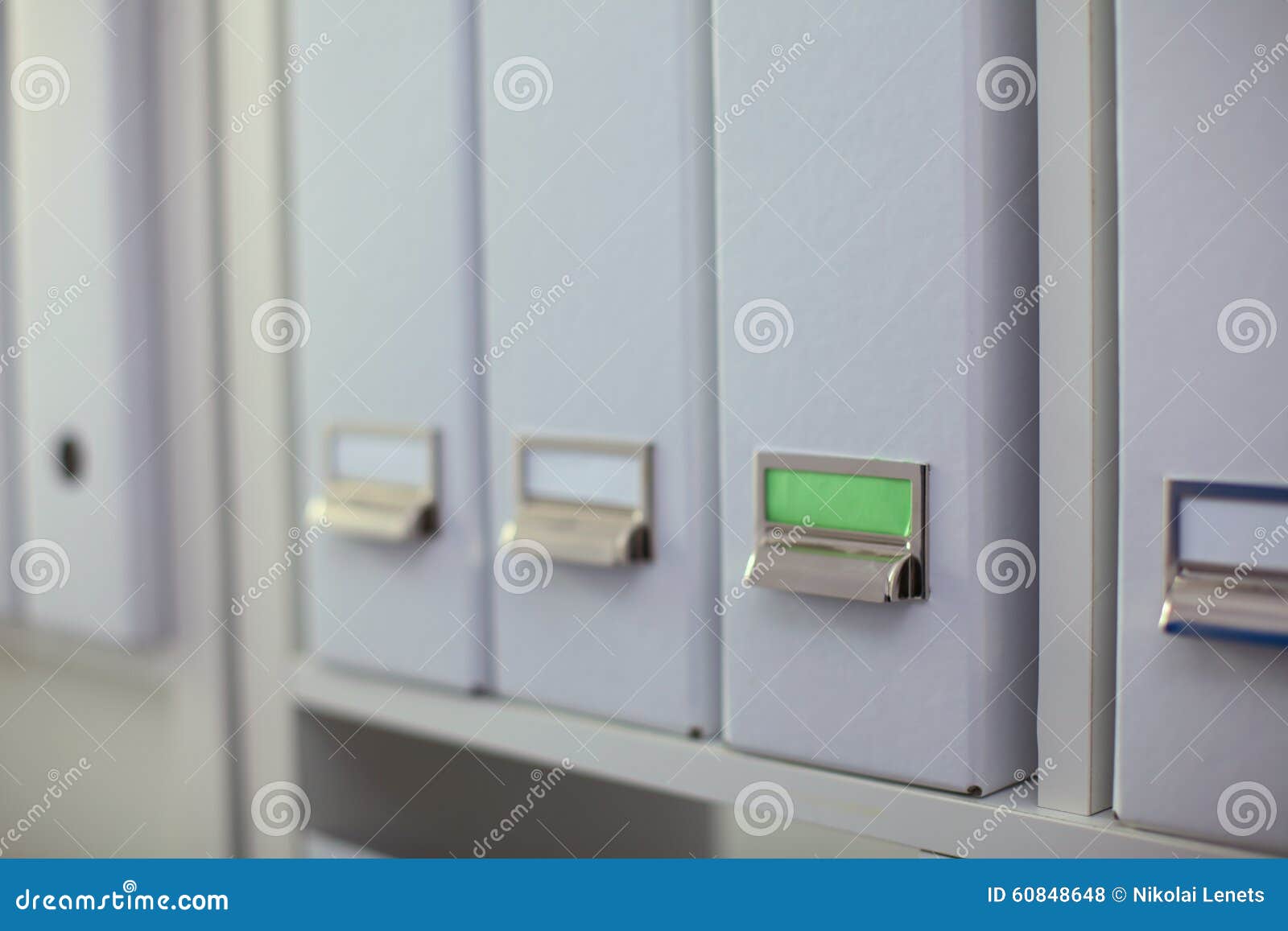 File Folders, Standing on Shelves in the Stock Photo - Image of binder ...