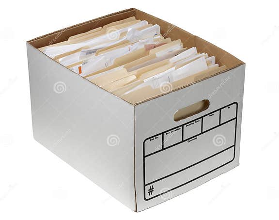 File Folders in Storage Box Stock Image - Image of folder, supply: 11041383