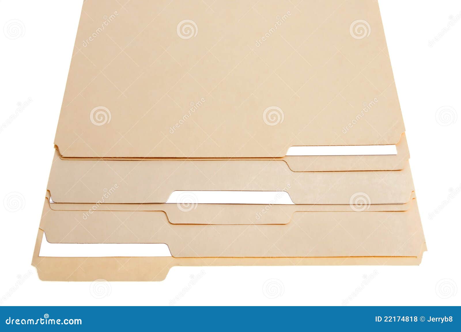 File Folders with Tabs stock photo. Image of isolated - 22174818
