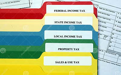 File Folders of Taxes stock photo. Image of local, diagram - 1338496